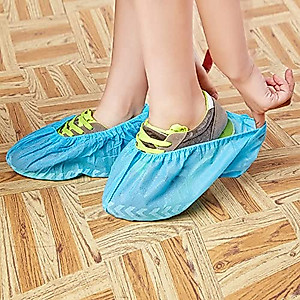 Cleaing Disposable Shoe Covers XL Non Slip 50 Pairs (Pack of 100) for Indoors Fit Shoe Sizes to Men's 14, Boot Sizes 13