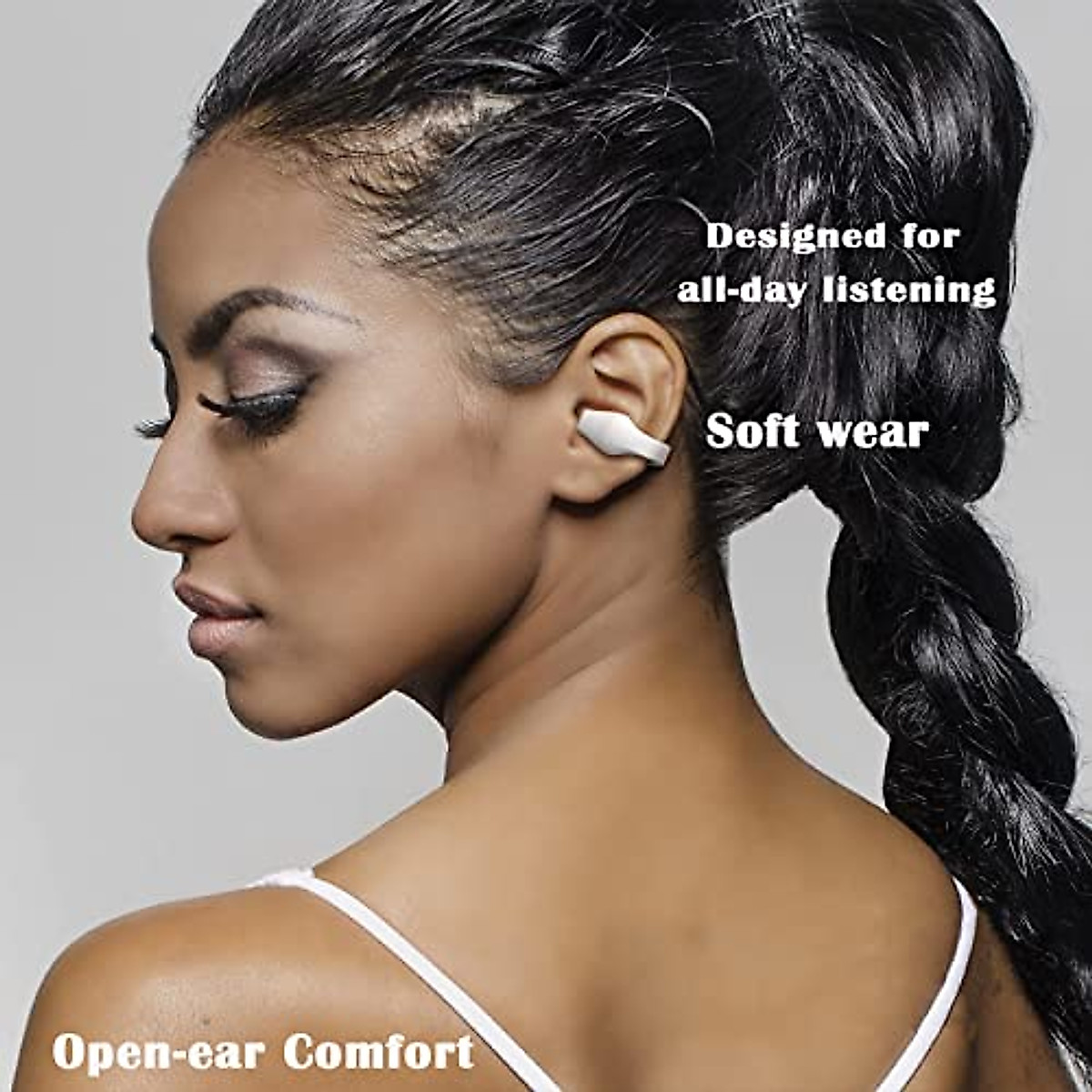 Clip On Open Ear Headphones Bone Conduction Earbuds Ear Buds Wireless Bone Conduction Headphones Bluetooth Earbud Earphones Bone Conducting Earbuds