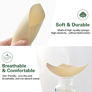 Abaodam 6 Pairs Bra Pads Inserts Spongy Bra Inserts Push Up Breast Pads For Women