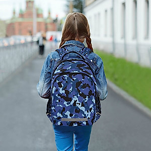 YoCosy Military Camo Camouflage Pattern Backpack School Bookbag Laptop Purse Casual Daypack for Teen Girls Women Boys Men College Travel