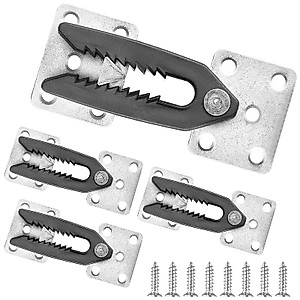 Waziaqoc 4 Pcs Sectional Couch Connector, Heavy Duty Couch Snap Alligator Sofa Connector Sofa Interlocking Connector Furniture Joint Snap with Mounting Screws