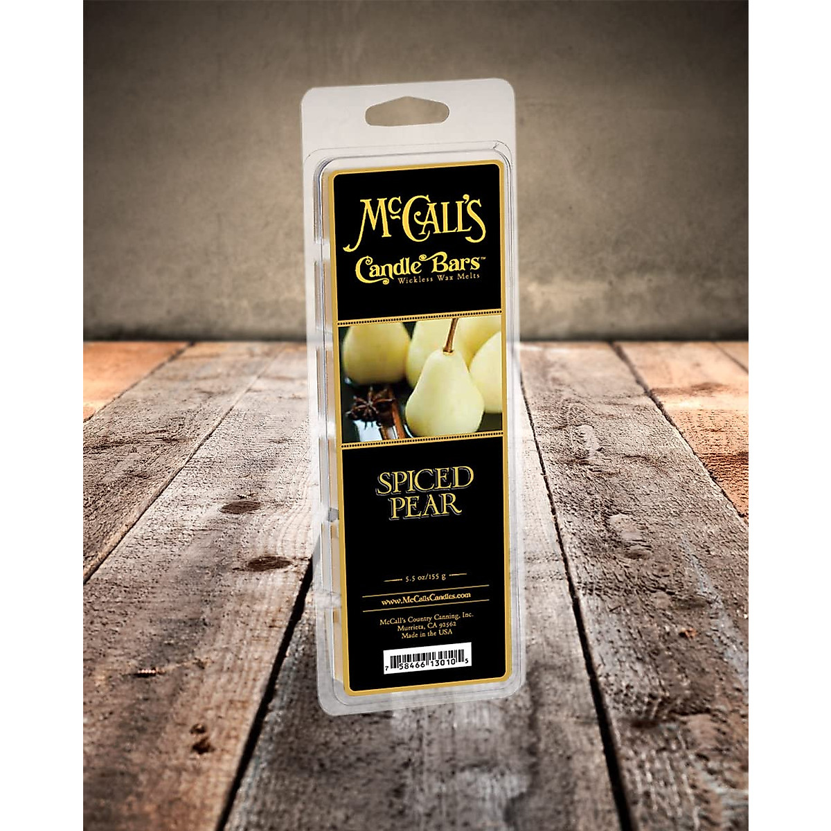 McCall's Candle Bars | Spiced Pear | Highly Scented & Long Lasting | Premium Wax & Fragrance | Made in The USA | 5.5 oz