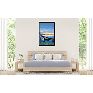 Itasca State Park Loon & Chick Professionally Framed Giclee Archival Canvas Wall Art for Home & Office by Artist Joanne Kollman 30" x 45"