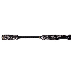 Entsport Camo Legend 2-Piece 7-Feet Spinning Rod 24 Ton Carbon Fiber Spincasting Fishing Rod with 2 Tips - Medium and Medium Heavy Portable Spin Bass Fishing Rod