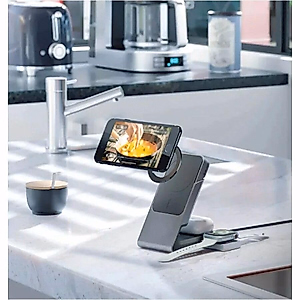 ALOGIC Matrix 3-in-1 Universal Magnetic Charging Dock with Apple Watch Charger for iPhone 15 Pro Max, 15 Pro, 15 Plus, 15, 14,13, 12, Apple Watch, Airpods Pro for Apple Devices - Black