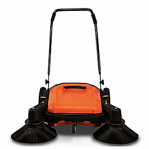 SUNMAX RT980 Industrial Floor Sweeper with Triple Brooms, 38" Outdoor and Indoor Sweeper, 38,000 Square feet per Hour, 12 gal Waste Container