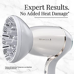 Remington PROLUXE HydraCare Dryer, Pearl White/Gray