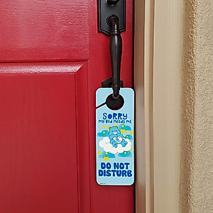 GRAPHICS & MORE Care Bears Bedtime Bear My Bed Needs Me Plastic Door Knob Hanger Sign