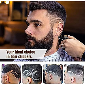 AMULISS Professional Mens Hair Clippers Zero Gapped Cordless Hair Trimmer Professional Haircut & Grooming Kit for Men Rechargeable LED Display