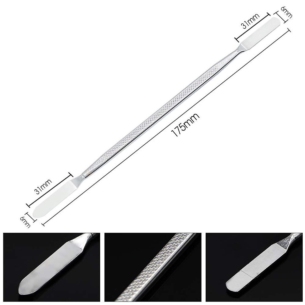 3pcs Metal Spudger Set Mobile Phone Opening Repair Pry Tool Double-ended Stainless Steel Thin Pry Bar Disassemble Hand Tool Kit for Electronics, Cell Phone, Laptop,tablets,ipad and Other Device