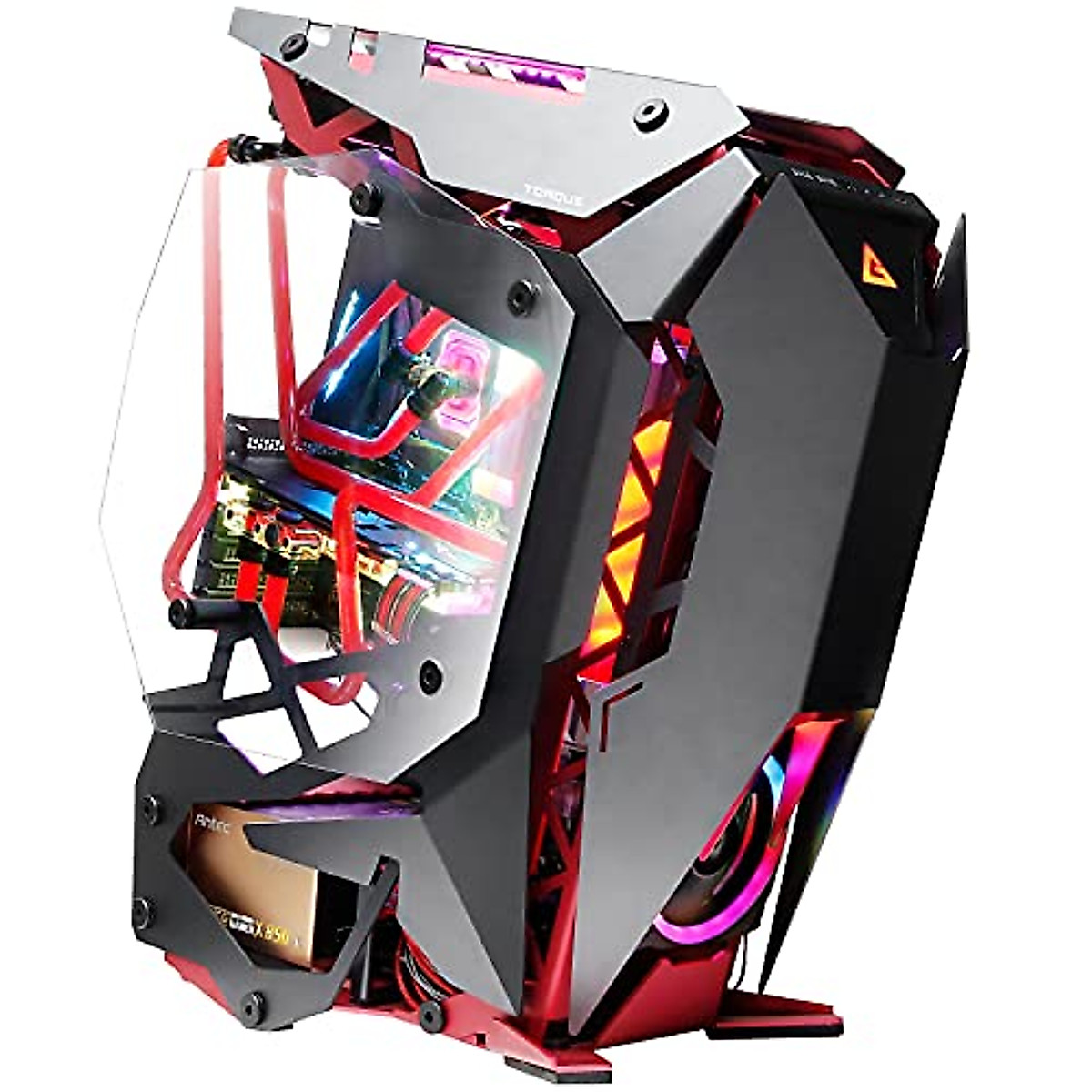 Antec Torque Black/Red Aluminum ATX Mid Tower Computer Case/Winner of iF Design Award 2019