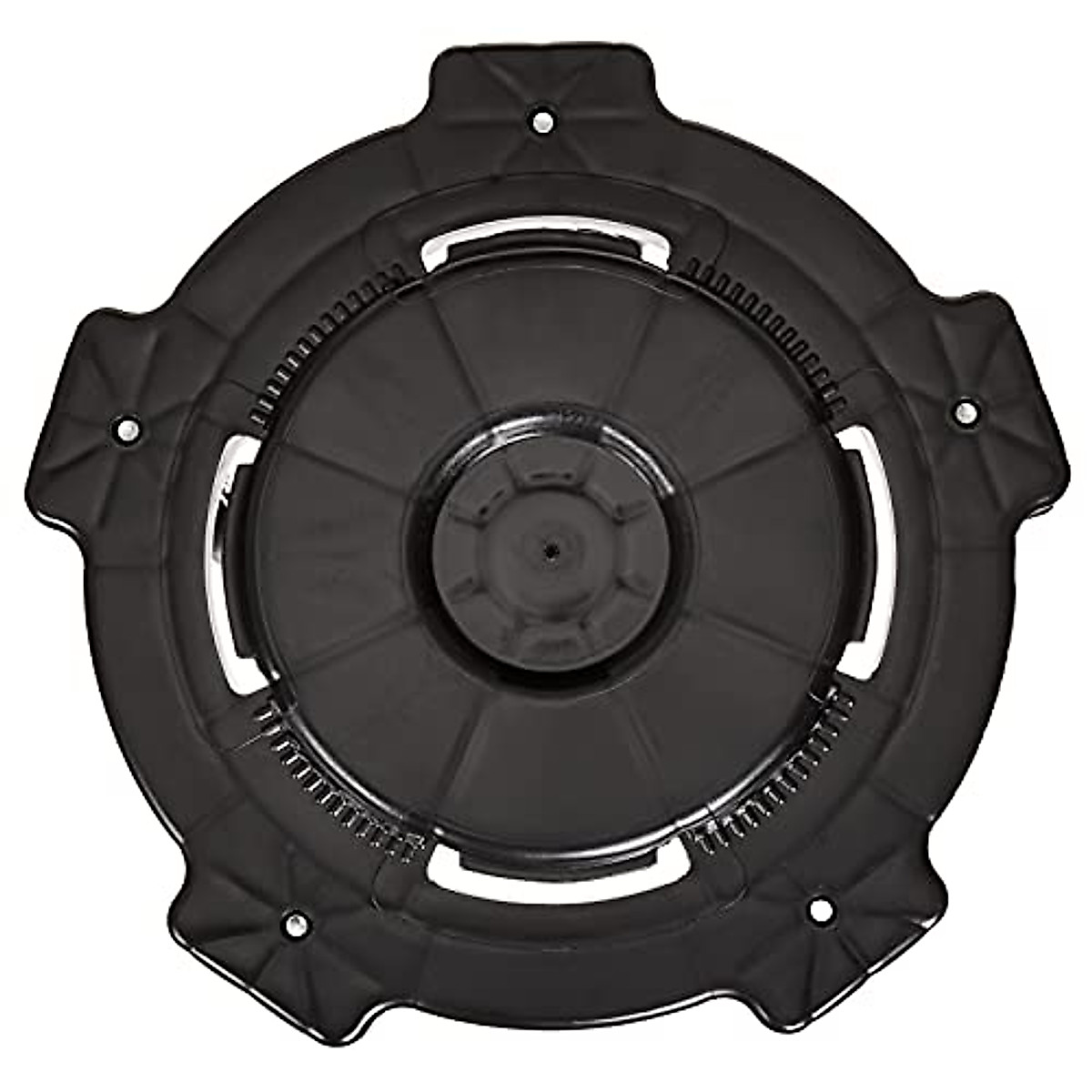 AmazonCommercial Dolly To Fit 32, 44 & 55 Gallon Round Containers, Twist On/Off, 2-Pack, 18.25", Black