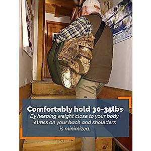 LogOX Fireside Bundle, WoodOX Sling Ergonomic Firewood Carrier & Hearth Bin Firewood Rack, Bundle Pack