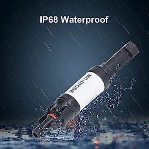 Gugxiom Solar PV Fuse Connector, IP68 Waterproof 1000V in Line Fuse Holder for Solar Panel Connection, Male Female with 1 Built in Fuse(15A)