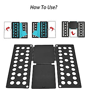 Sutekus Clothes Folder Shirt Folding Board T-Shirt Folder Easy and Fast Flip Fold for Adults & Kids (Red)