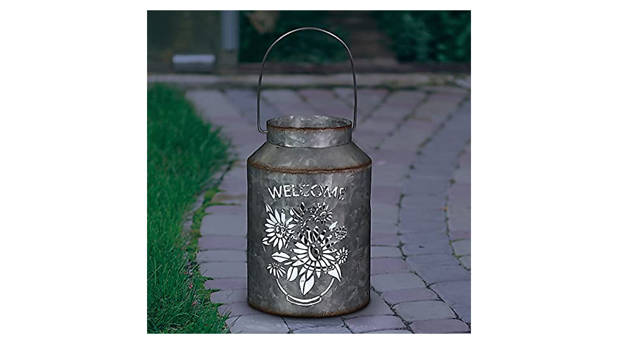 Exhart Solar Welcome Lantern - Charming Outdoor Décor