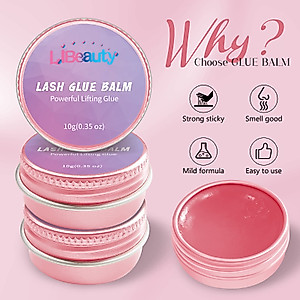 Libeauty Lash Lift Glue Balm Lash Lift Adhesive Strong Sticky Fruit Flavor Eyelash & Eyebrow Perm Glue Balm Brow Lamination Gel