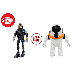 Shark Week Discovery Deep Ocean Explorer Big Toy Playset for Kids, Toy Boat Action Figure Scuba Diver Deep Sea Diver, Great White Shark, Hammerhead, Hand Painted, Eco Friendly, Officially Licensed