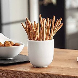 Villeroy & Boch NewMoon Mug Without Handle, Modern Cup for Tea and Coffee Premium Porcelain, White, Dishwasher Safe