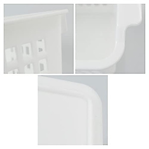Kiddream Small Storage Baskets, Plastic Organizer Basket Bins Set of 6, White