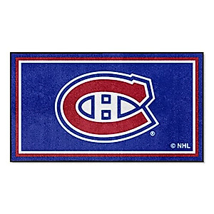 FANMATS 19908 NHL Montreal Canadiens 3ft. x 5ft. Plush Area Rug | Sports Fan Area Rug, Home Decor Rug and Tailgating Mat