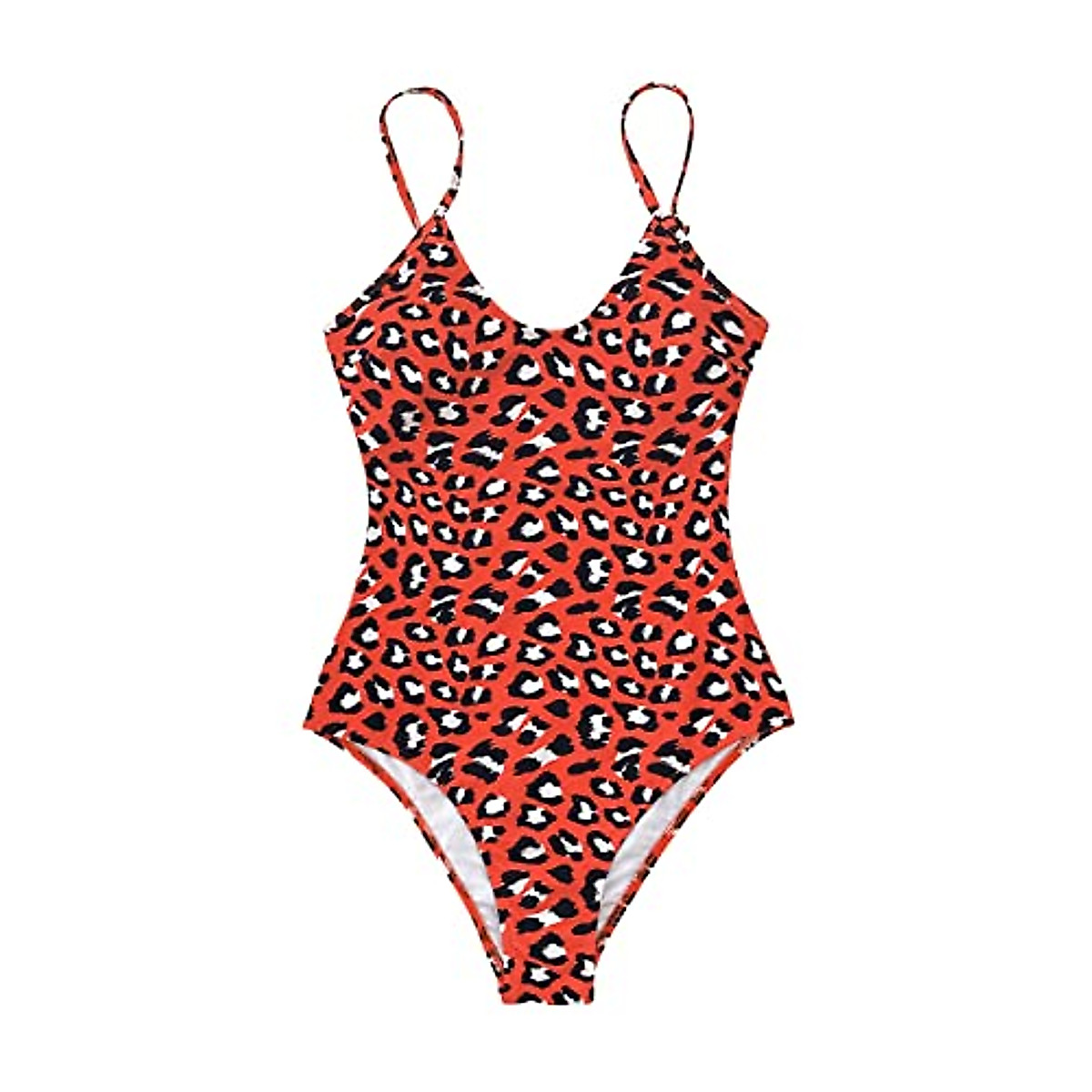 CUPSHE Women's V Neck Leopard Print One Piece Swimsuit,XL