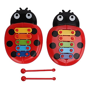 2Pcs Kids Xylophone,Colourful Seven Star Shape Xylophones Toys for Toddler Child