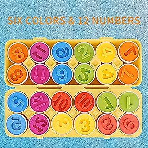 LZQINXUN Educational Toys,Matching Eggs,Egg Toy Preschool Toys for Kids and Toddlers to Learn About Shapes and Numbers,Learning Games Sorting Toys Easter Eggs Gift (Number & Match)