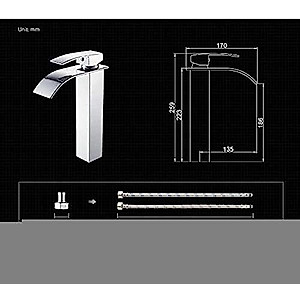 Kitchen Taps Faucet Copper Tall Bathroom Sink Faucet Single Handle Hot and Cold Water Bath Deck Mounted Sink Faucets Single Handle Tap Tap