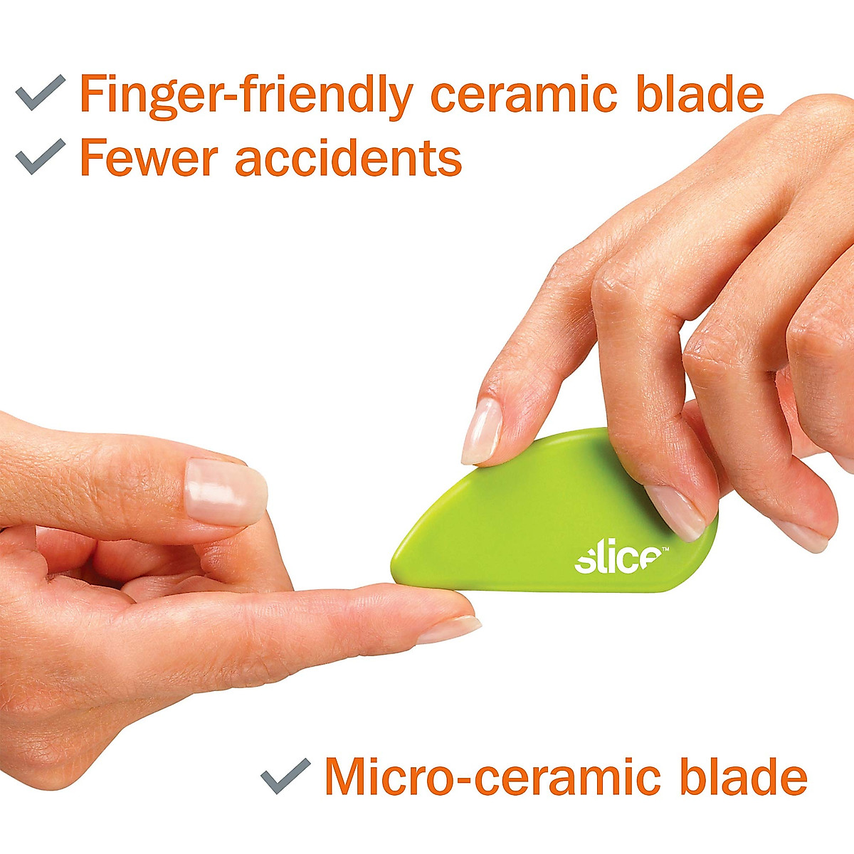 Slice Ceramic Blade Safety Cutter, Opens Clamshell Packaging, Green & 10515 Mini Box Cutter, Ceramic Blade Locks Into Position, Right or Left Handed Mini Cutter, Keychain Box Opener, 1 Mini Cutter