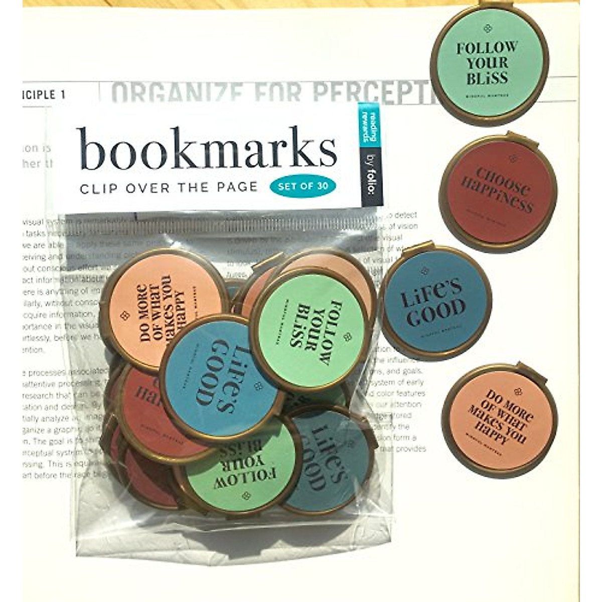 Folio Mantra Quote Bulk Bookmarks Set of 30- Motivational Inspirational & Affirmation Bookmarks Teens Students & Kids -Perfect Gifts - School Student Incentives – Motivational Business