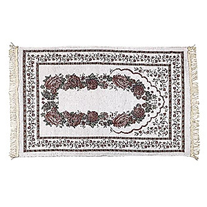 Portable Muslim Prayer Rug, Sajadah for Islam Prayer Carpet Mat Lightweight Folable Ramadan Praying Mat Islamic Gift for Kids Men Women Beige 70x110cm