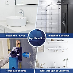 1 Inch Diamond Core Drill Bit for Porcelain Tile Ceramic Marble Granite Drilling,BRSCHNITT 1pc Vacuum Brazed Diamond Hole Saw with 5/8-11 Thread (25mm)