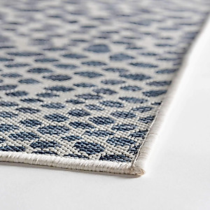 Unique Loom Outdoor Collection Area Rug - Cape Town (7' 1' x 10' Rectangle, Blue/ Olive)