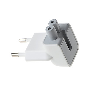 WOVTE Europe Plug Converter Travel Charger Adapter for Apple iBook MacBook White Pack of 2