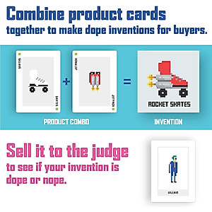Wilder Games Dope or Nope - Family Friendly Party Game - Create Dope Products by Combining Everyday Items Into Hilarious Combinations , Blue