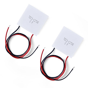 2 Packs TEC1-12706 semiconductor Refrigeration thermoelectric Generator Peltier Cooler Module Kit 40x40x3.7mm(with Thermal Paste>3.17M/K 5g)