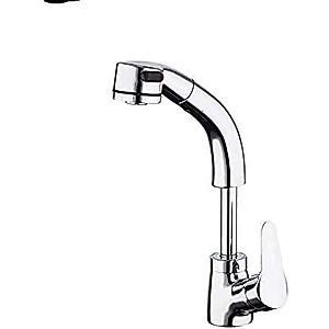 TECKI Kitchen Taps Kitchen Tap Faucet Brass Pull Out Sink Faucet Bathroom Sink Taps 2 Ways Water Outlet for Washing Cold Hot Water Bath Mixer