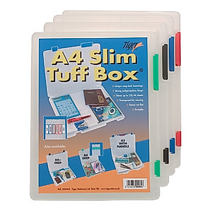 Tiger Brand Tuff Storage Box Slim A4 - Color: Clear