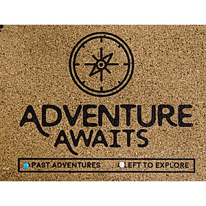 Art of Wanderlust Pushpin Bulletin Cork Board USA Wall Map and Pins | US Travel Tracker Map for Past and Future Bucket List Destinations | United States | 17 x 13 Inches | Black Frame