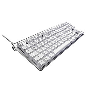 YADSHENG Mechanical Gaming Keyboard USB 2.0 Wired 87 Keys White Backlit Cherry MX Switch Mechanical Keyboard Suitable for Office and Home Use Keyboards (Color : White, Size : Brown Switch)