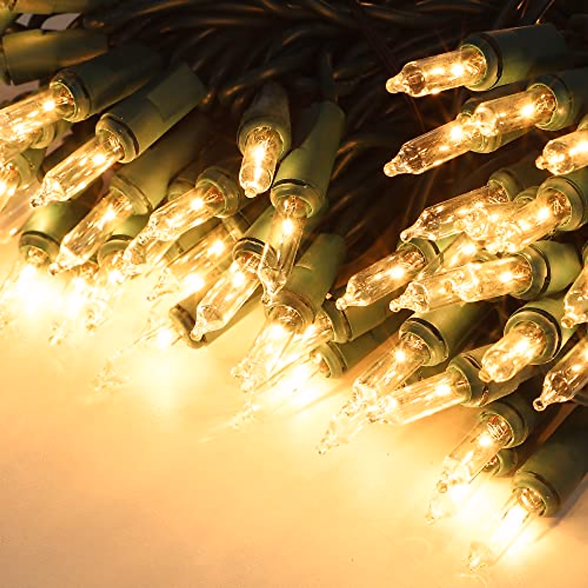 Christmas Lights, 150 Count 33 FT Christmas Mini String Lights, Green Wire Fairy Lights, 120V UL Certified Connectable Xmas Tree Lights for Patio, Holiday, Party, Outdoor Indoor Decoration, Warm White
