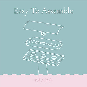 Womens Safety Razor (Pink) Metal Double Edge Razor (No Blades) Eco Friendly Ladies Shaver for Girls with Sensitive Skin