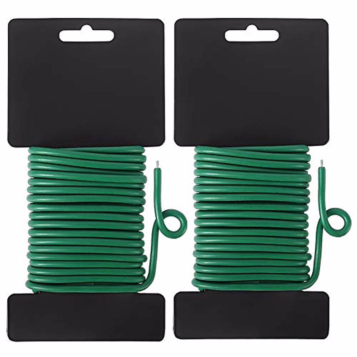 Shintop Reusable 5mm Garden Plant Twist Tie, 2PCS Heavy Duty Soft Wire Tie for Tomato Plants, Climbing Roses and Vines Organizing (Green, 32.8 Feet)