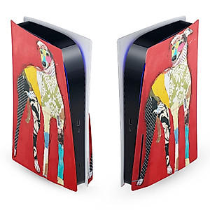 Head Case Designs Officially Licensed Michel Keck Greyhound Art Mix Matte Vinyl Faceplate Sticker Gaming Skin Case Cover Compatible with Sony Playstation 5 PS5 Disc Edition Console