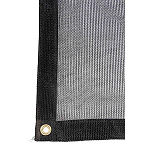 Mytee Products 12'x26' Black 70% Shade Mesh Tarp for Outdoor w/Grommets - 6 Oz Extra Durable Heavy Duty Mesh Tarps for Dump Truck, Rolloff Trucks - Mesh Shade Net Cloth for Sun, Plant, Patio