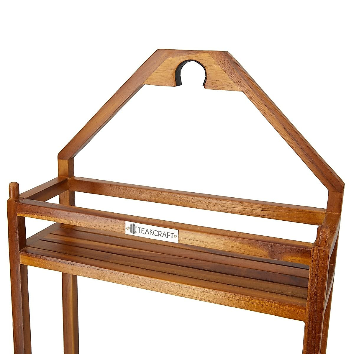 Teakcraft The Teak Shower Caddy Striped Modern Contemporary