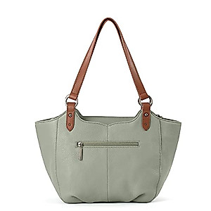 The Sak Womens Bolinas Leather Satchel, Meadow, One Size US