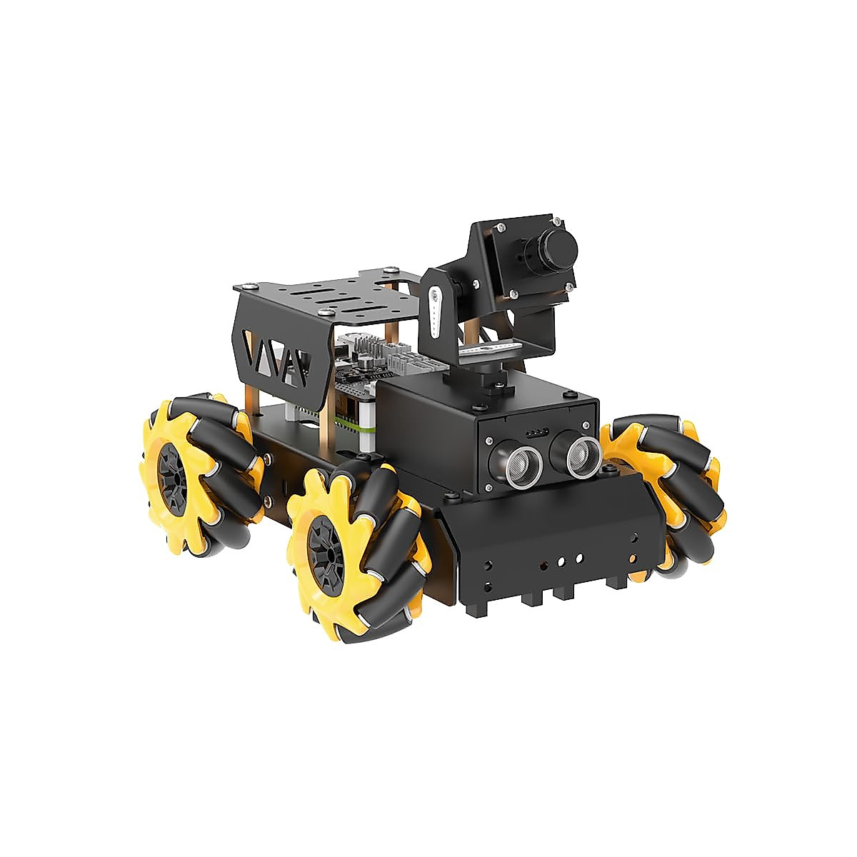 HIWONDER Raspberry Pi 5 4GB AI Vision Robot Car Kit Mecanum Wheels Robot, 2DOF HD Camera Python Progamming Open Source DIY Robot Kit for Teens