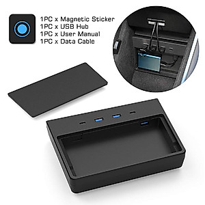 CALIDAKA 5 in 1 Ports Tesl-a Model 3 Model Y USB Hub, Dashcam and Sentrys Mode Viewer USB-C Hub Dongle USB Tesl-a M 3 My Accessories, Custom Designed for Tesl-a Model 3/Y 2020 June Produce